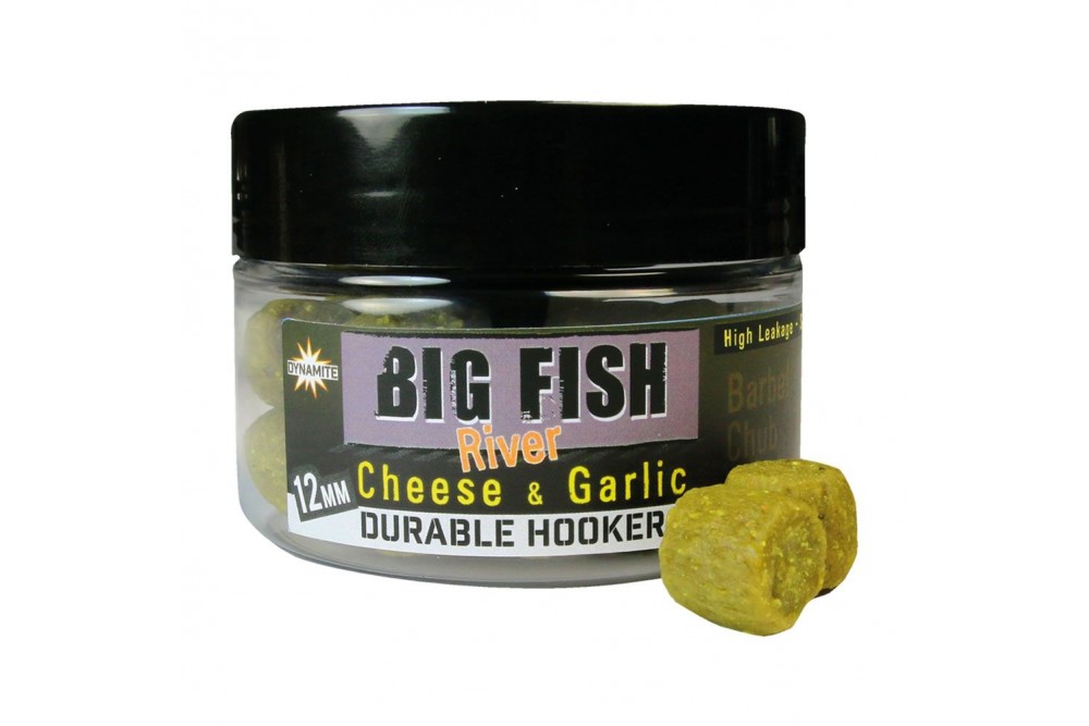 Dynamite Baits Big Fish River Durable Hookers Cheese & Garlic 12mm ...